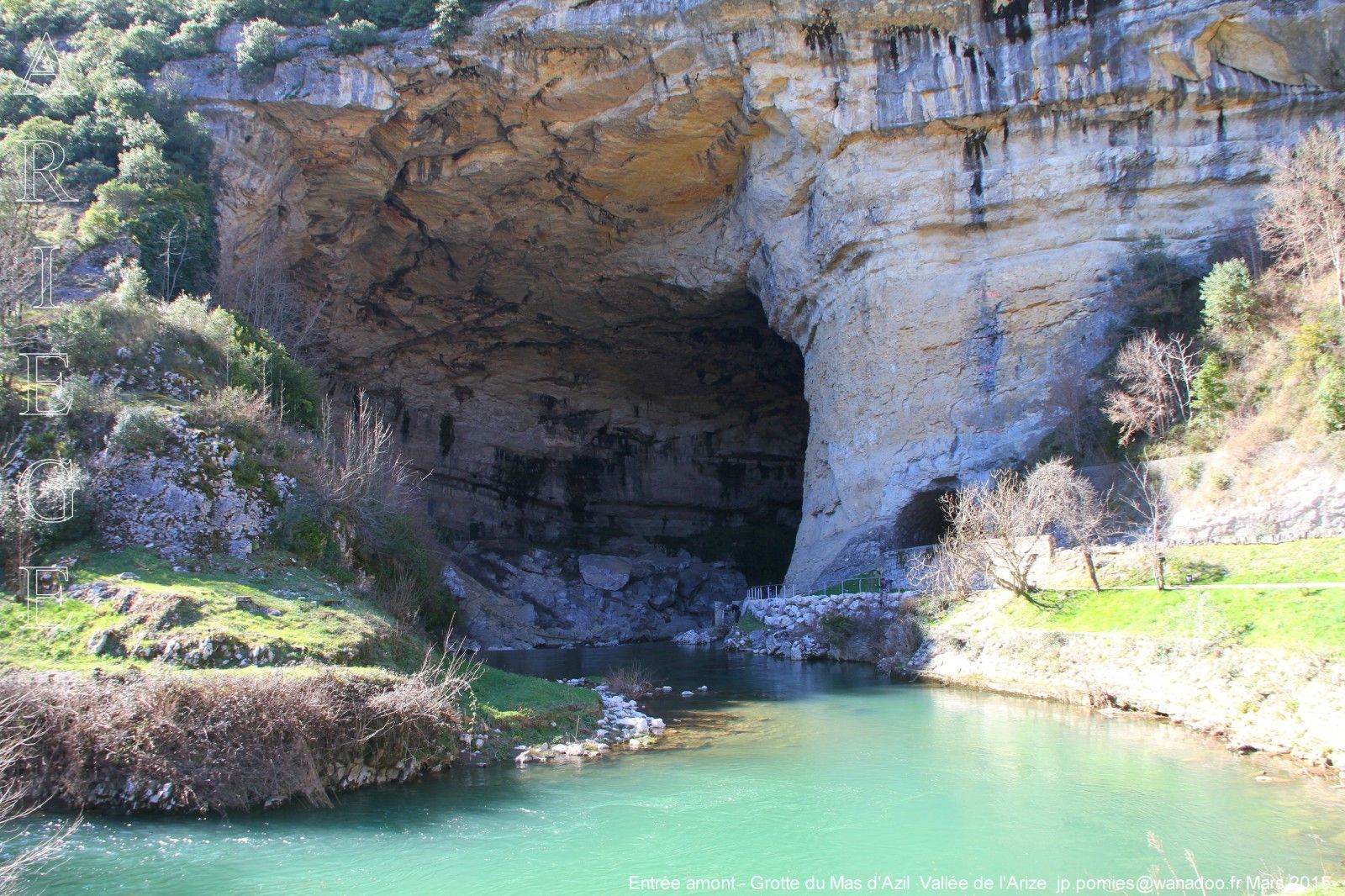 La grotte du Mas-d'Azil dans le département de l'Ariège en France